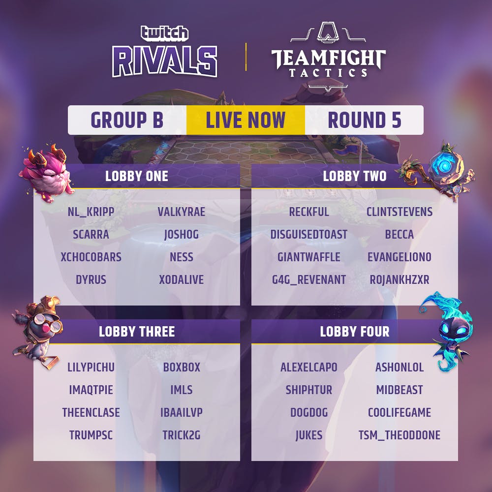 ตารางการรับชมถ่ายทอดสด Twtich Rivals : Teamfight Tagtics | 4Gamers Thailand