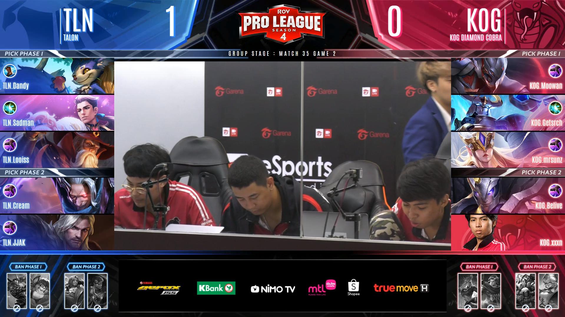 Jjak ชุบ Talon ล้มทีมเก่า KOG Diamond Cobra Evos เอาชนะปลากัด 3-0 RoV ...