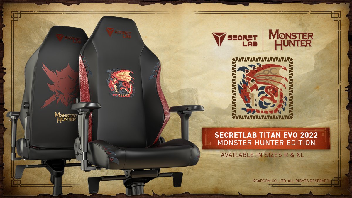 Secretlab เปิดตัว Titan EVO 2022 ลายพิเศษ Rathalos จาก Monster Hunter ...
