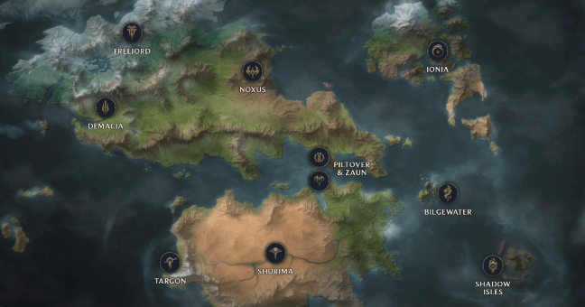 《英雄聯盟》揭符文大地世界地圖，Reddit熱議根本MMORPG等級 | 4Gamers