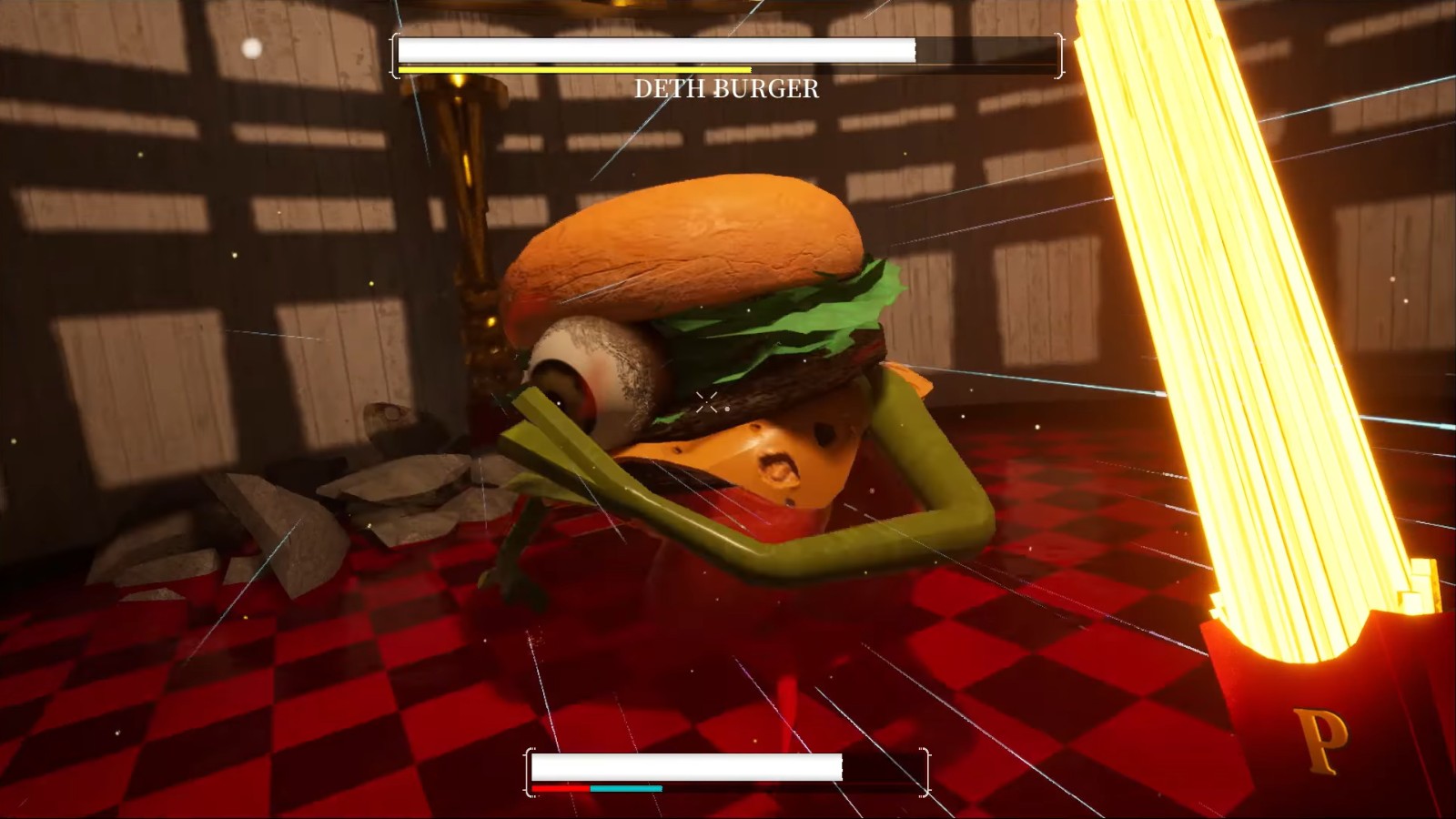 對抗死亡漢堡，Steam恐怖生存新作《DEATH BURGER》降伏高熱量漢堡妖怪必須舉起薯條聖劍 | 4Gamers