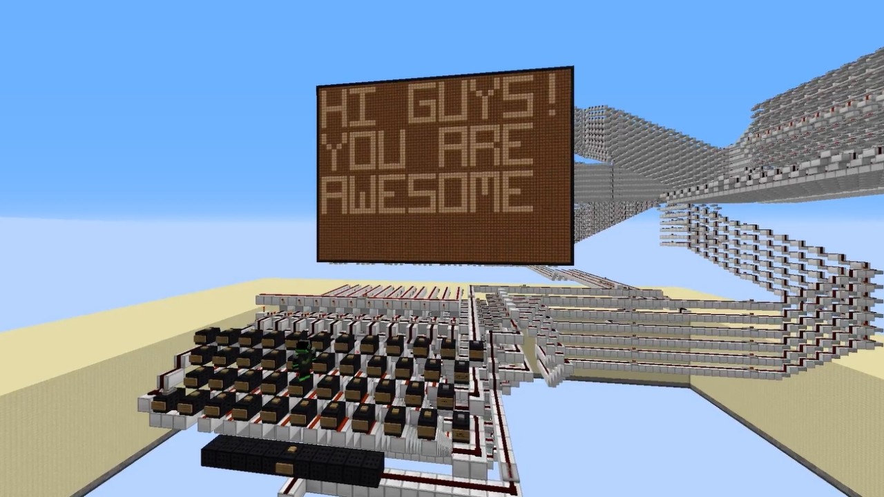 達人打造《Minecraft》超巨大打字機，提供玩家免費下載 | 4Gamers