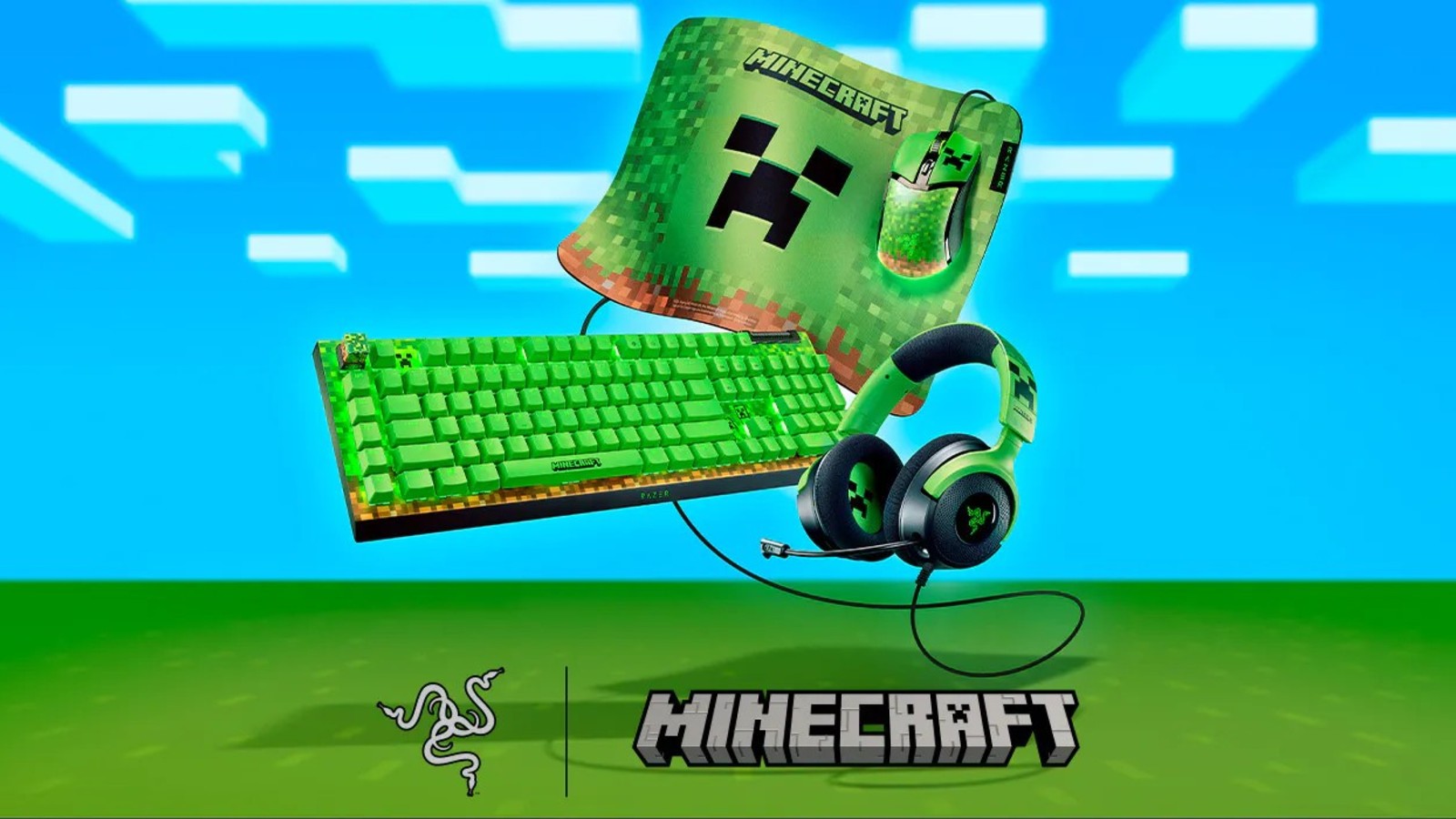 驚爆綠色危機，Razer推《Minecraft》苦力帕全套電腦桌面 | 4Gamers