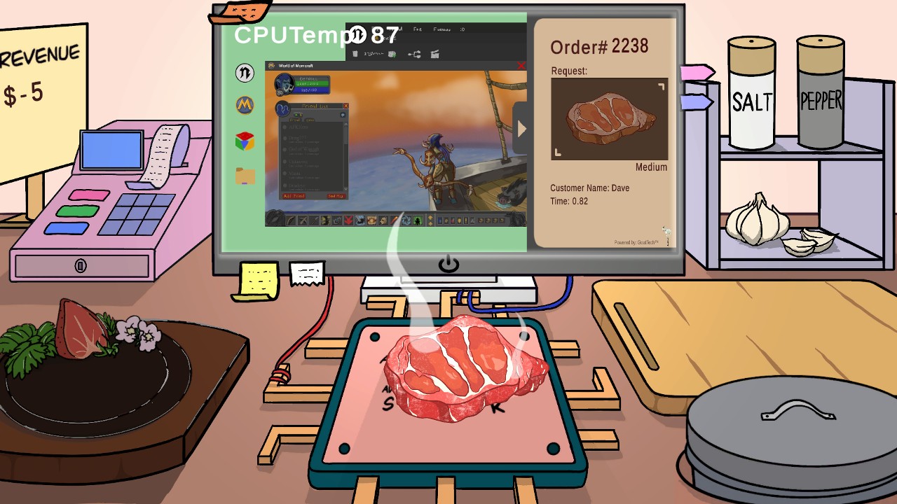 CPU燒烤模擬遊戲《CPU-Chief》免費釋出，開魔獸+開網頁注意跳藍畫面 | 4Gamers