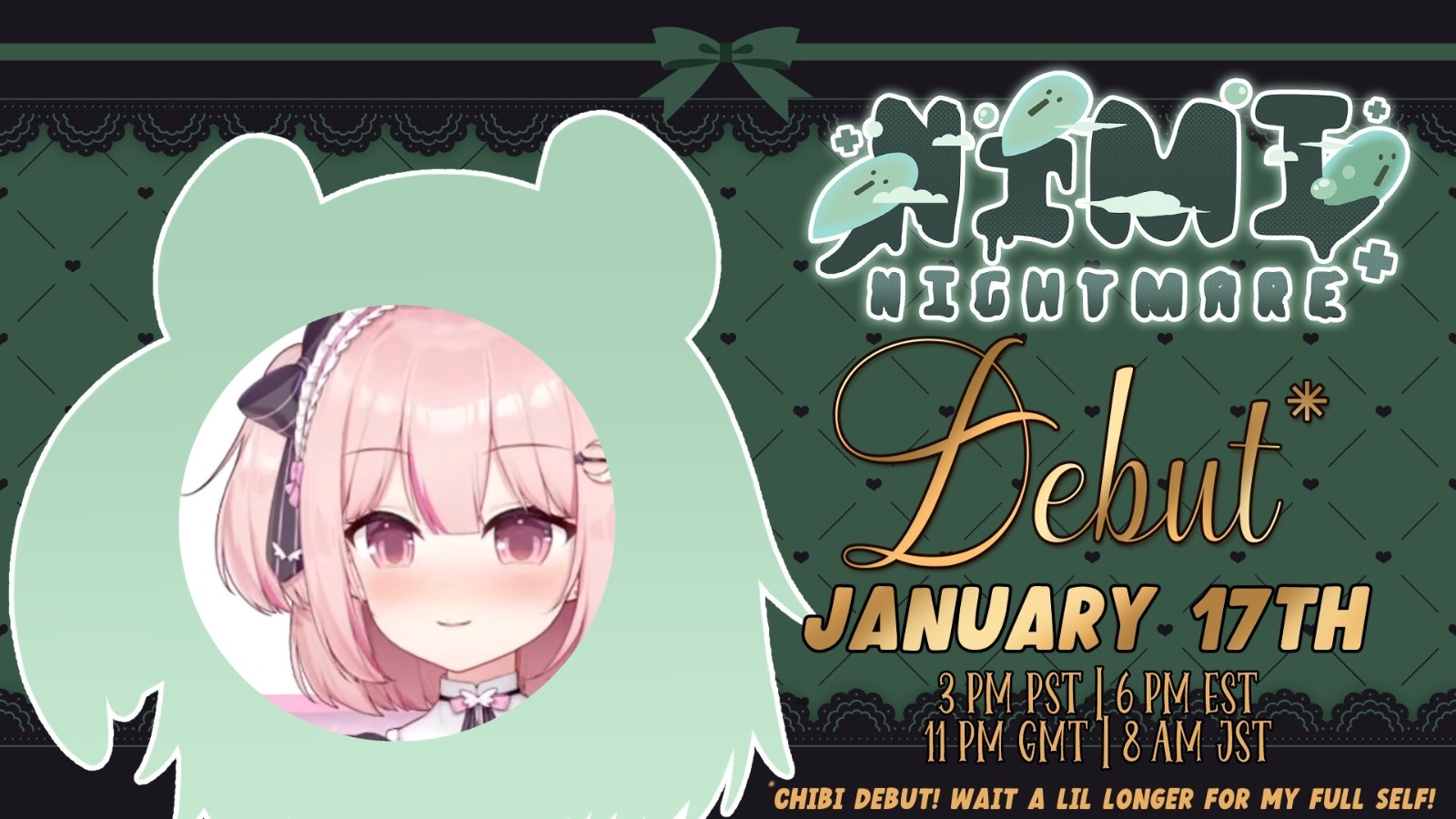 個人勢VT檸檬葉變身綠色食夢貘「Nimi Nightmare」1/17重新出道 | 4Gamers