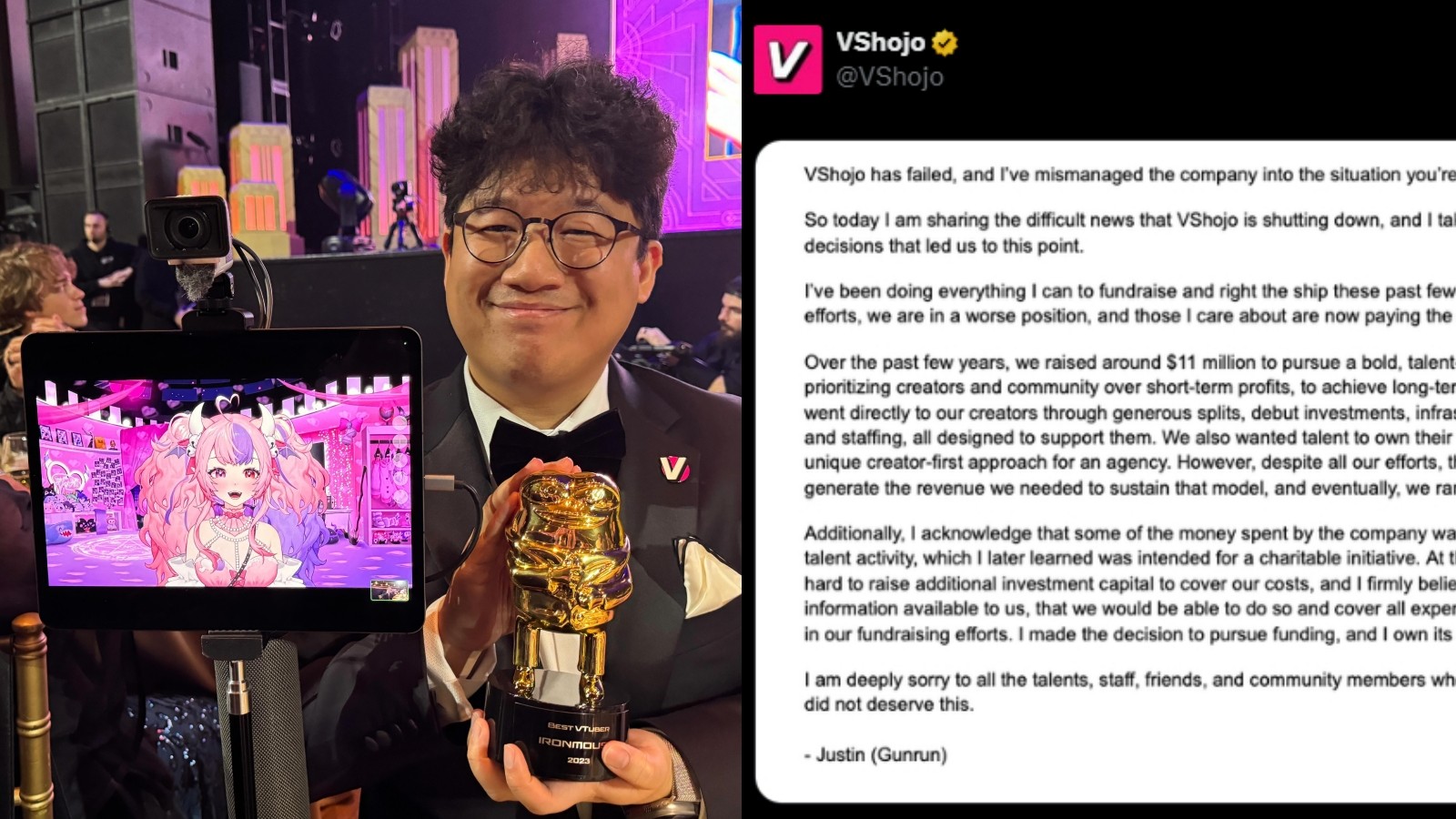 VShojo正式倒閉！執行長稱「不知」50萬美元是Ironmouse公益金，留言區氣炸 | 4Gamers