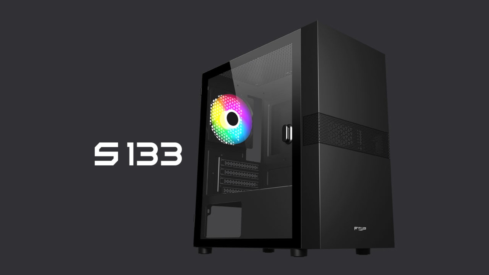 側板拆了要放哪？FSP S133翻蓋玻璃機殼，開蓋就能上 | 4Gamers