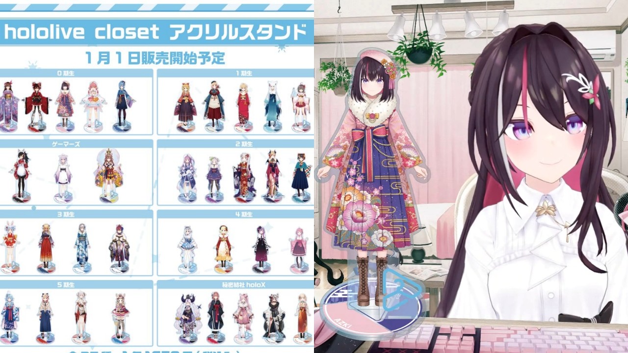 hololive公開C103參展周邊，JP組正月衣裝立牌首曝AZKi短髮和服 | 4Gamers