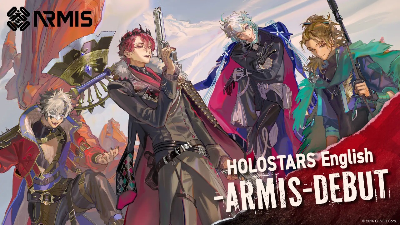 HOLOSTARS EN新男團「ARMIS」登場，4位賞金獵人對抗冒險者公會 | 4Gamers