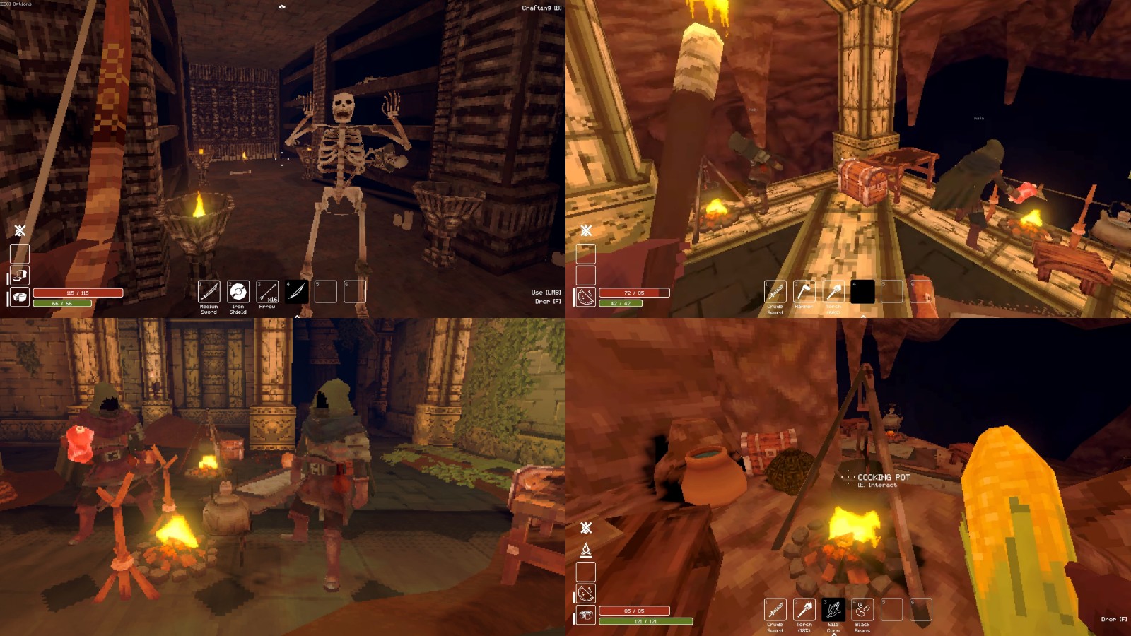 Steam4人地下城迷宮飯《Deep Dish Dungeon》新作發表，冒險是為了找食材回營地下廚作料理 | 4Gamers