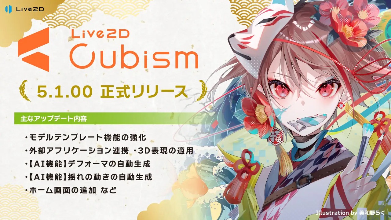 Live2D Cubism 5.1版上線，加入AI生成搖擺效果、外部應用協作等新功能 | 4Gamers
