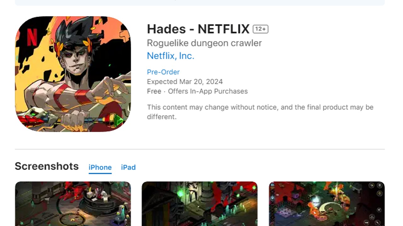 iOS版《Hades》3/20登陸Netflix，支援60幀、雲端存檔及離線遊戲 | 4Gamers