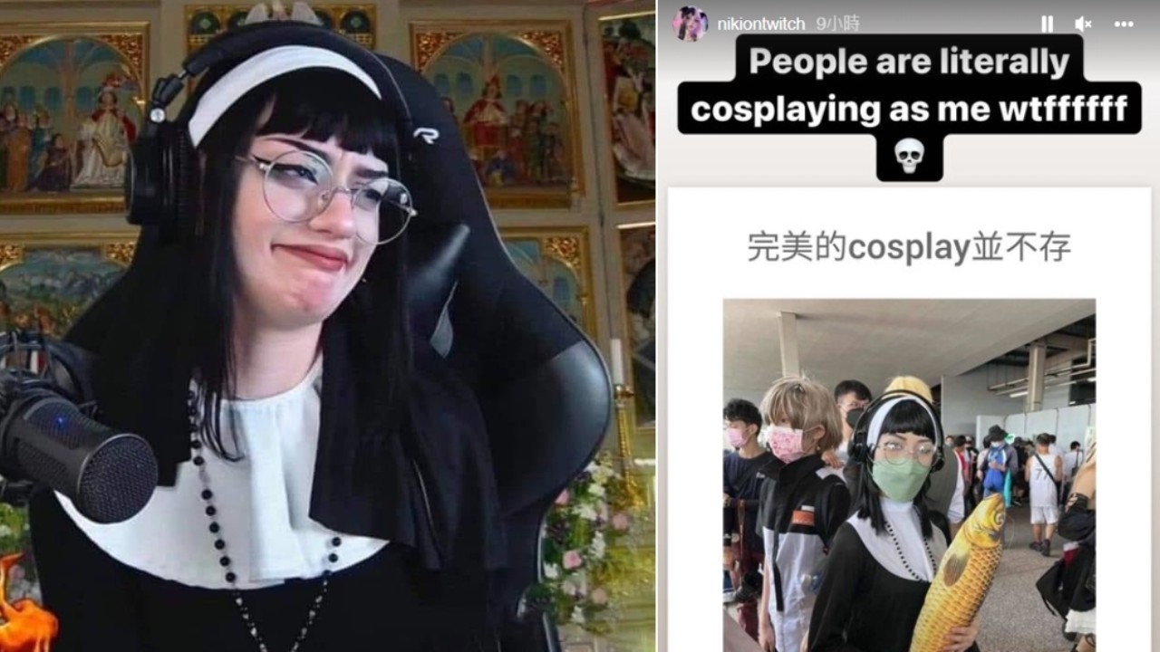 FF39 Cosplay "The Nun and the Fish" meme, even the live host Niki ...