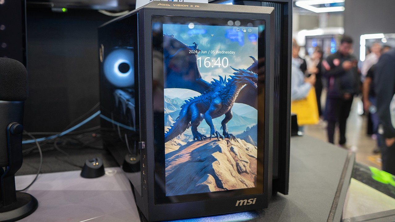 觸控螢幕做前面板，微星MSI展示MEG Vision X AI套裝機 | 4Gamers