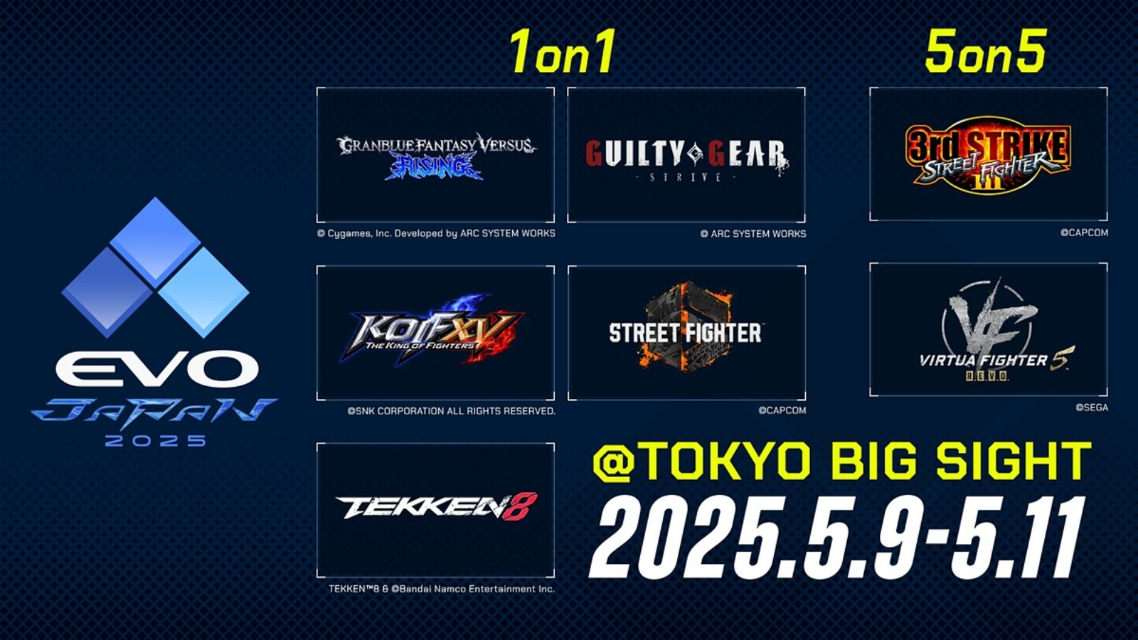 EVO Japan 2025主要項目公開，5/9~11東京Big Sight盛大登場 | 4Gamers