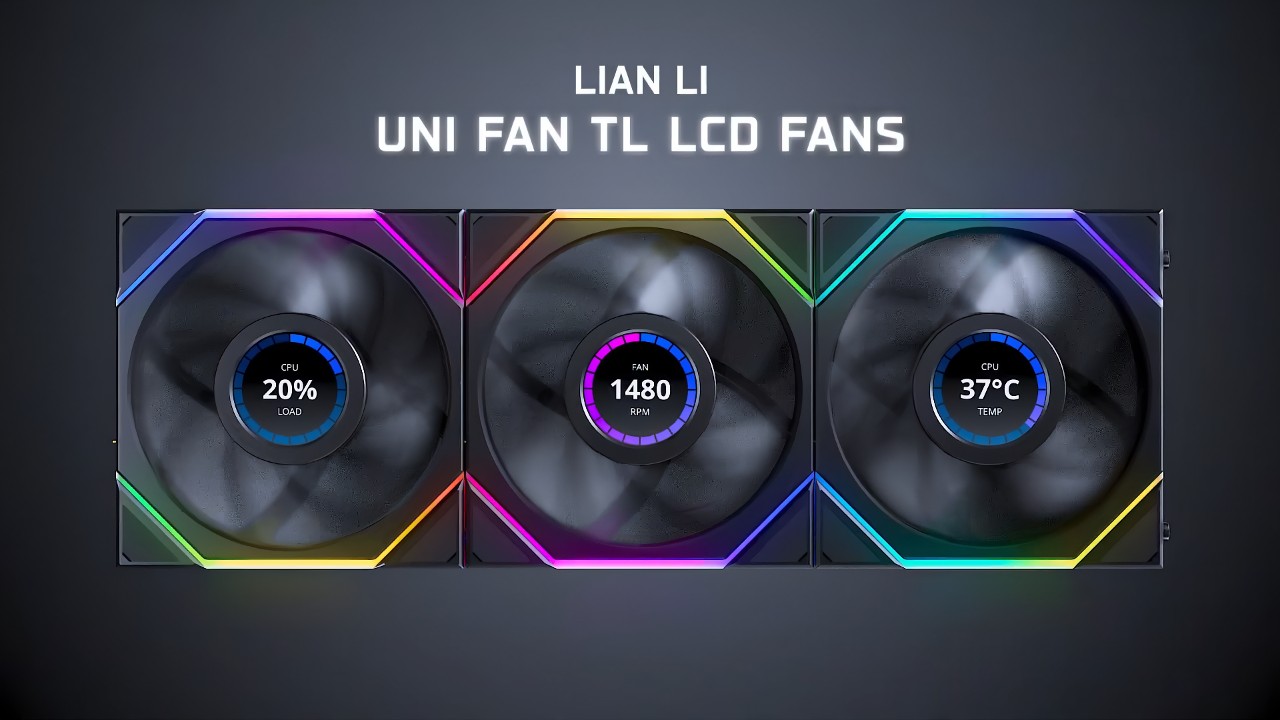 Lian Li新UNI FAN TL LCD接點式風扇，把1.6吋螢幕塞到軸心上 | 4Gamers